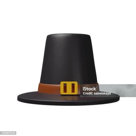 고립 된 배경에 추수 감사절에 대 한 3d 벡터에서 전통적인 순례자 모자 10월에 대한 스톡 벡터 아트 및 기타 이미지 10월 11월 Quakerism Istock