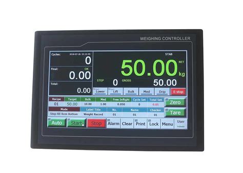 Weighing Scale Indicator Tft Touch Screen Controller For Ration Filling Machine