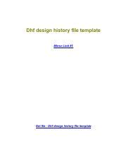 Dhf Design History File Templatepdf Downloaddhf Design History File