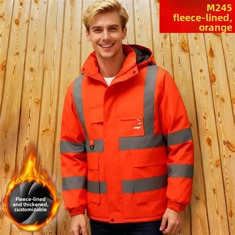 Chaqueta De Trabajo De Invierno Para Hombre Abrigo Térmico Reflectante Impermeable A Prueba De