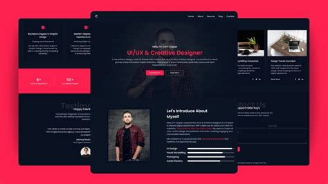 Responsive Portfolio Website Design Html Css And Js Youtube