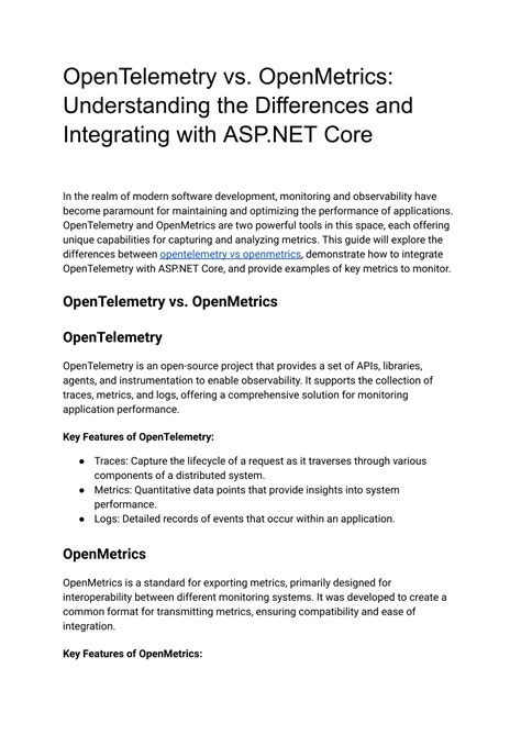 Ppt Opentelemetry Vs Openmetrics Understanding The Differences And Integrating With Aspnet