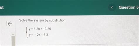 Solved Question 6Solve The System By Chegg Com