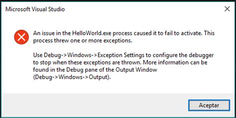 C Unhandled Exception Throwing With A Clean Uwp Project Stack Overflow