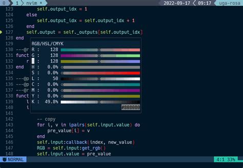 Now Ccc Nvim Supports The Use Of Multiple Color Spaces Simultaneously R Neovim
