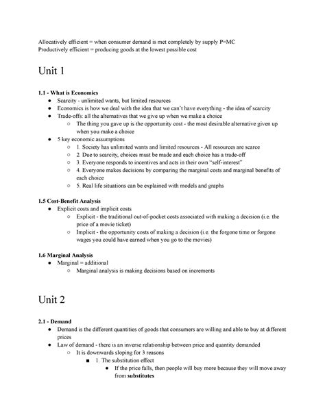 Ap Microeconomics Full Allocatively Efficient When Consumer Demand