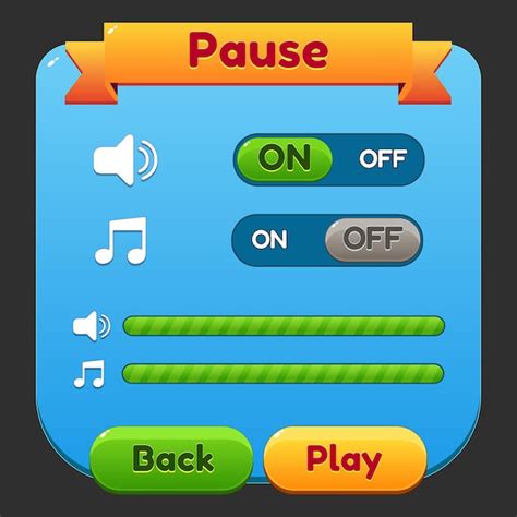 premium vector premium vector pause menu scene pop up