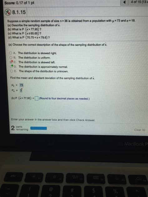 Solved Suppose A Simple Random Sample Of Size N Is Chegg