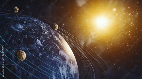 Earth Axis Diagram Illustration Showing The Tilt Of The Earths Rotational Axis Relative To Its