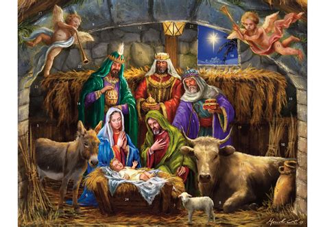 Bb781 In The Manger Advent Calendar Vermont Christmas Company