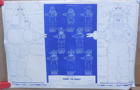 Robby The Robot Schematics Poster Forbidden Planet Lost In Space