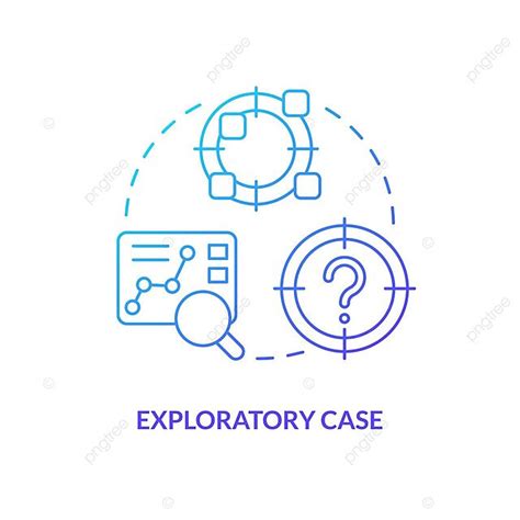 Kasus Eksplorasi Ikon Konsep Gradien Biru Hipotesis Logo Linier Vektor