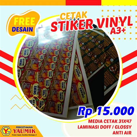 Jual Cetak Stiker Vinyl Murah Shopee Indonesia