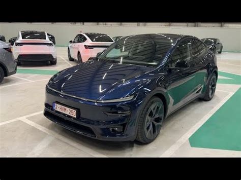 Tesla Model Y Performance Walkaround New Marine Blue Youtube
