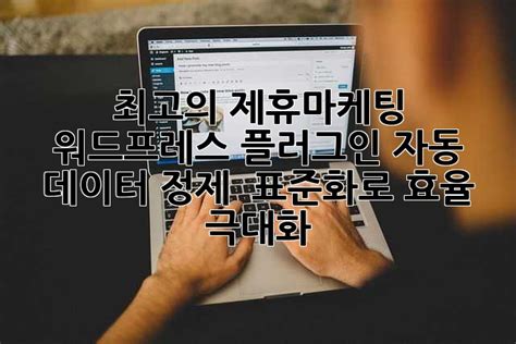 최고의 제휴마케팅 워드프레스 플러그인 자동 데이터 정제 And 표준화로 효율 극대화