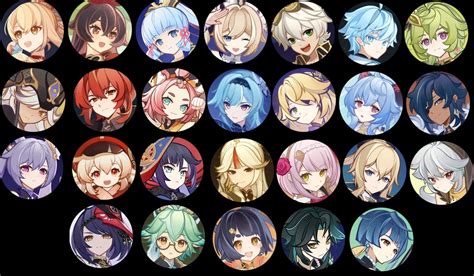 Tcg Character Icons Rgenshinimpactleaks