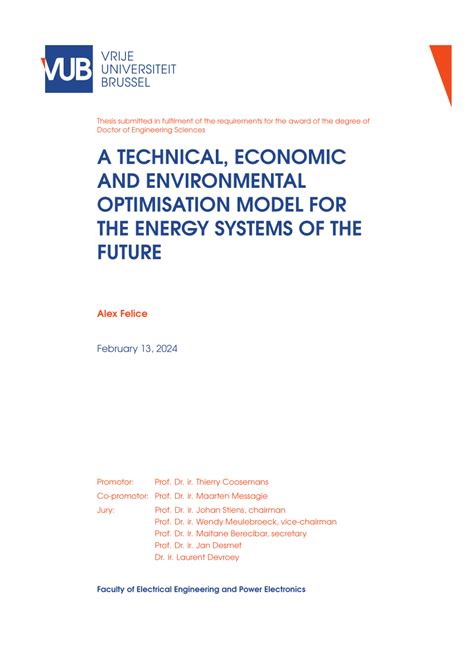 Pdf A Technical Economic And Environmental Optimisation Model For The Energy System Of The Future