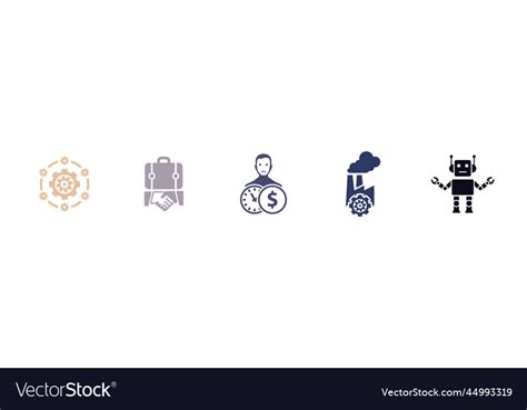 System Business Algorithm Industry Robotics Vector Image