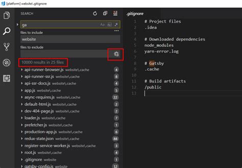 Search Doesnt Exclude Gitignored Files · Issue 45487 · Microsoft Vscode · Github