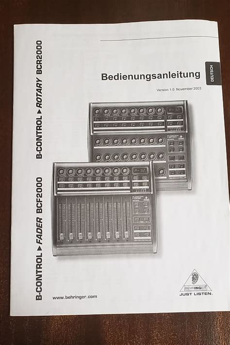 Behringer Bcfbcr 2000 Manual German Reverb