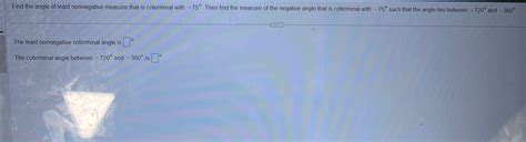 Solved Find The Angle Of Least Nonnegative Measure That Is Chegg