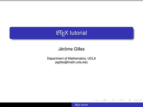 latex tutorial pdf