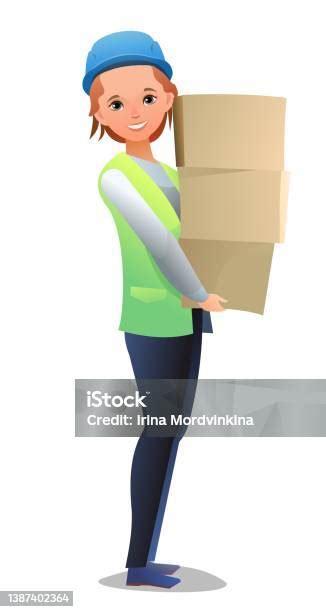 바지에 어린 소녀 십대 핸디맨 자물쇠 장인 또는 수리공 쾌활한 사람 스탠딩 포즈 만화 만화 스타일의 평면 디자인 단일 문자입니다 흰색 배경에 격리된 그림입니다 벡터 건설