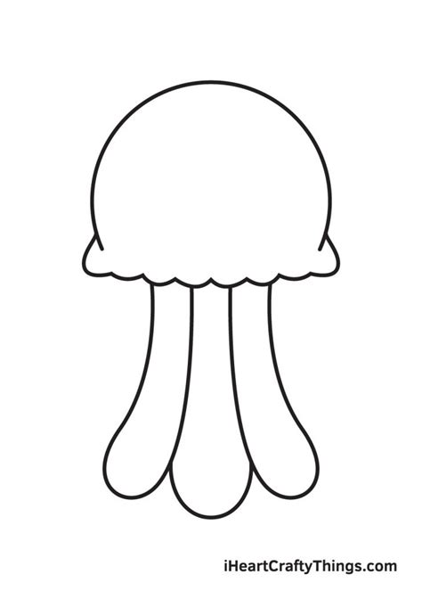 Jellyfish Drawing How To Draw A Jellyfish Step By Step