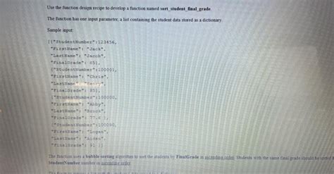solved use the function design recipe to develop a function