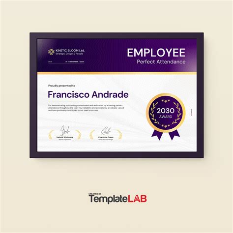 18 Great Perfect Attendance Award Templates [word Pdf Pptx]