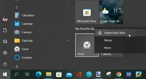 how to add or remove items to the windows 10 start menu