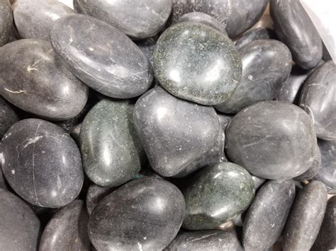 Slate Black Polished Heat Resistant Natural Fire Stones For Fireplace