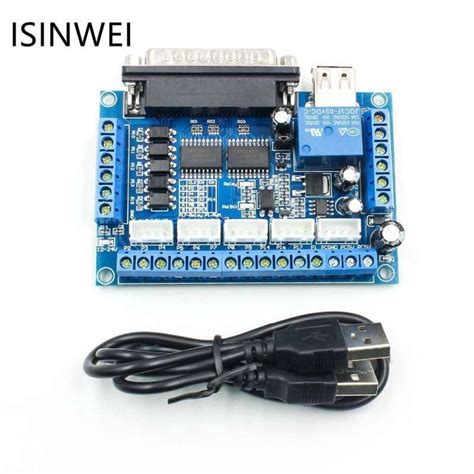 Jual MACH Engraving Machine CNC Axis Stepper Motor Driver Interface Board With Optocoupler