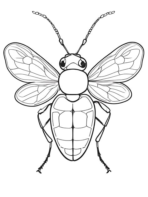 Premium Photo Insecta Coloring Page Outline White Color White