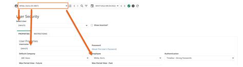 User Security TimeStar Support Center