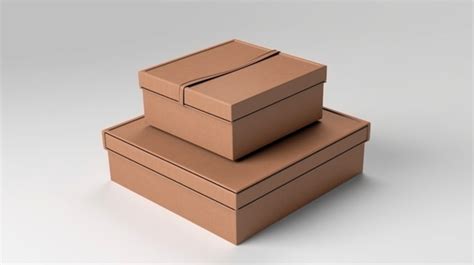 환경 친화적인 상자 덮개와 가죽 용기가 있는 빈 템플릿 격리 선물 상자의 3d 렌더링 포장 템플릿 판지 상자 상자 템플릿 배경 일러스트 및 사진 무료 다운로드