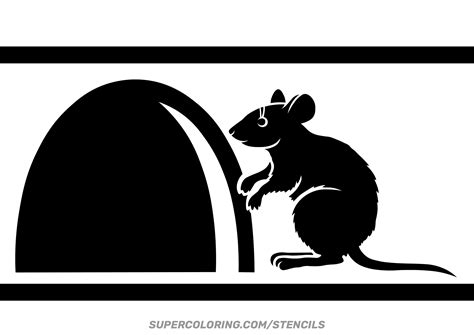 Stencil Of Mouse Hole Free Printable Papercraft Templates