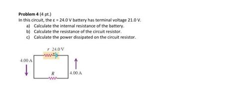 Solved Problem pt In this circuit the ε V Chegg com