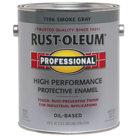 Rust Oleum Professional Gray Gloss Oil Based Enamel Interior Exterior Paint Actual Net Contents