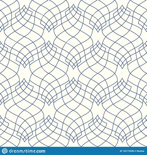Seamless Pattern Of Intertwining Lines Stock Vector Illustration Of Draft Sketch 132173336