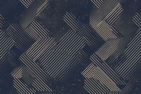 Abstract Geometric Pattern Of Intersecting Lines With A Starry Night