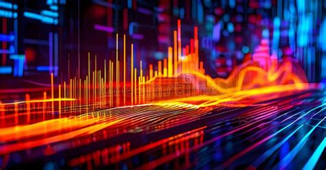 Dynamic Graph With Fluctuating Data Points In Vibrant Colors Stock Illustration Illustration
