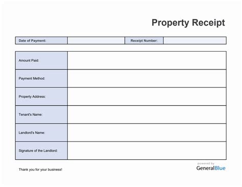 Free Excel Receipt Templates