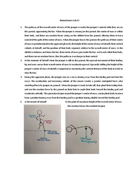 Biomechanics Lab 2 Lab 2 Jenkyns Biomechanics Lab The Pathway Of The Overall Center Of