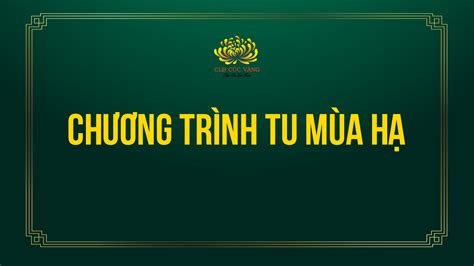 Chương Trình Tu Sám Hối Nghiệp Sát Sinh