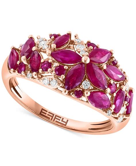 Effy Collection Effy® Ruby 1 34 Ct Tw And Diamond 18 Ct Tw