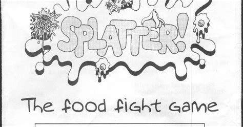 Splatter The Food Fight Game Board Game Boardgamegeek