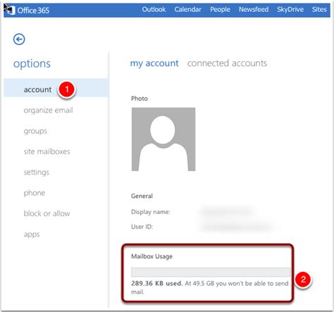 Office How To Check Your Mailbox Usage