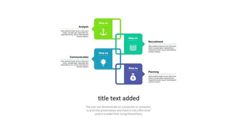 Four Step Process Diagram Diagram With Green Blue Google Slide Theme And Powerpoint Template