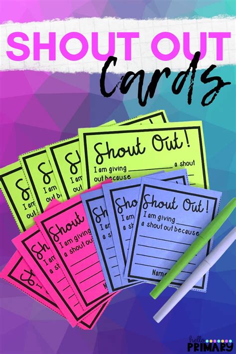 Free Printable Shout Out Cards
